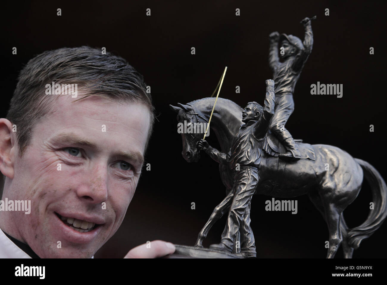 Andrew Lynch poses with his trophy after winning the John Durkan ...
