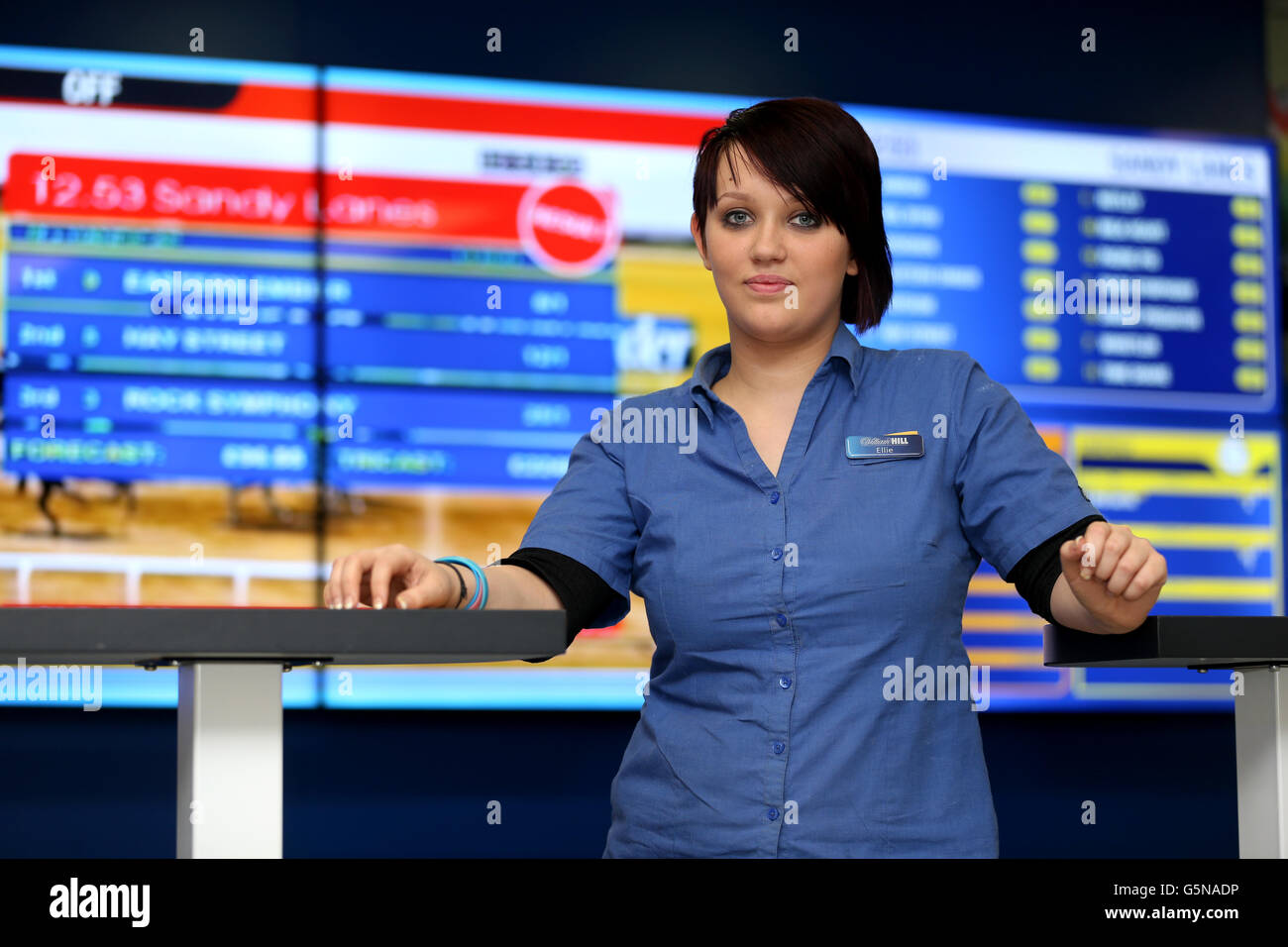 William hill staff members in the new shop in letchworth hi-res stock ...