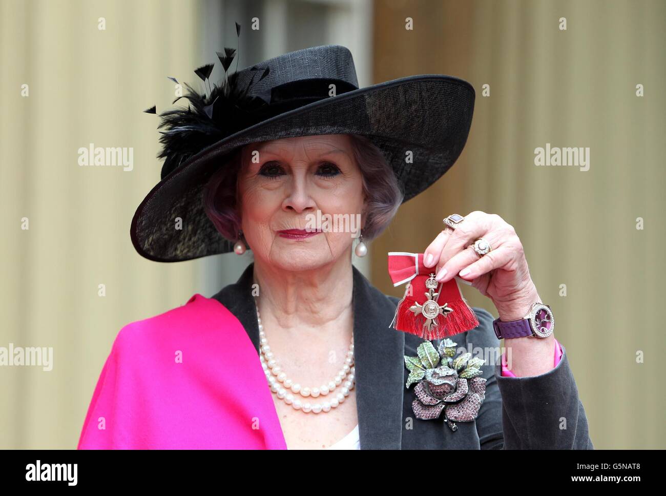 April Ashley with her Member of the British Empire (MBE) medal ...