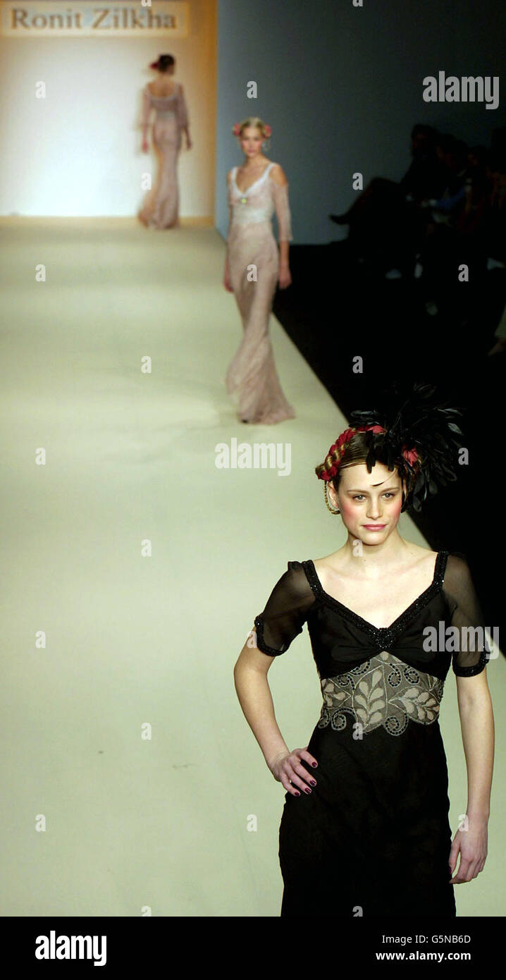 Models wearing creations by designer Ronit Zilkha on the catwalk on the ...