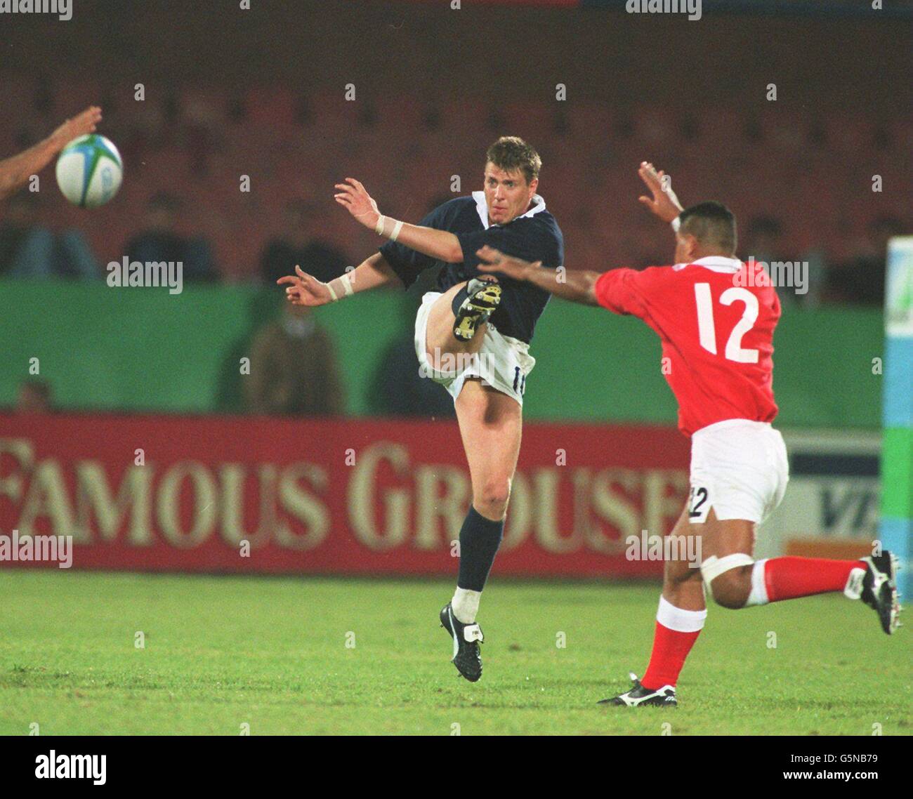 International Rugby Union World Cup,Tonga v Scotland. Craig Chalmers ...