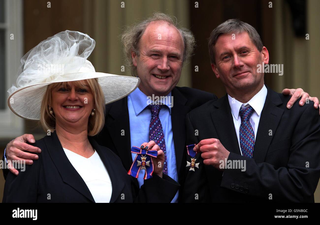 Rita Broe, Tim Smit and Peter Stewart, employees at the Eden Project ...