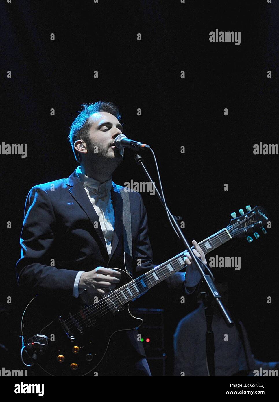 Dan Hadley of Delphic at Xfm's Winter Wonderland at the O2 Apollo ...
