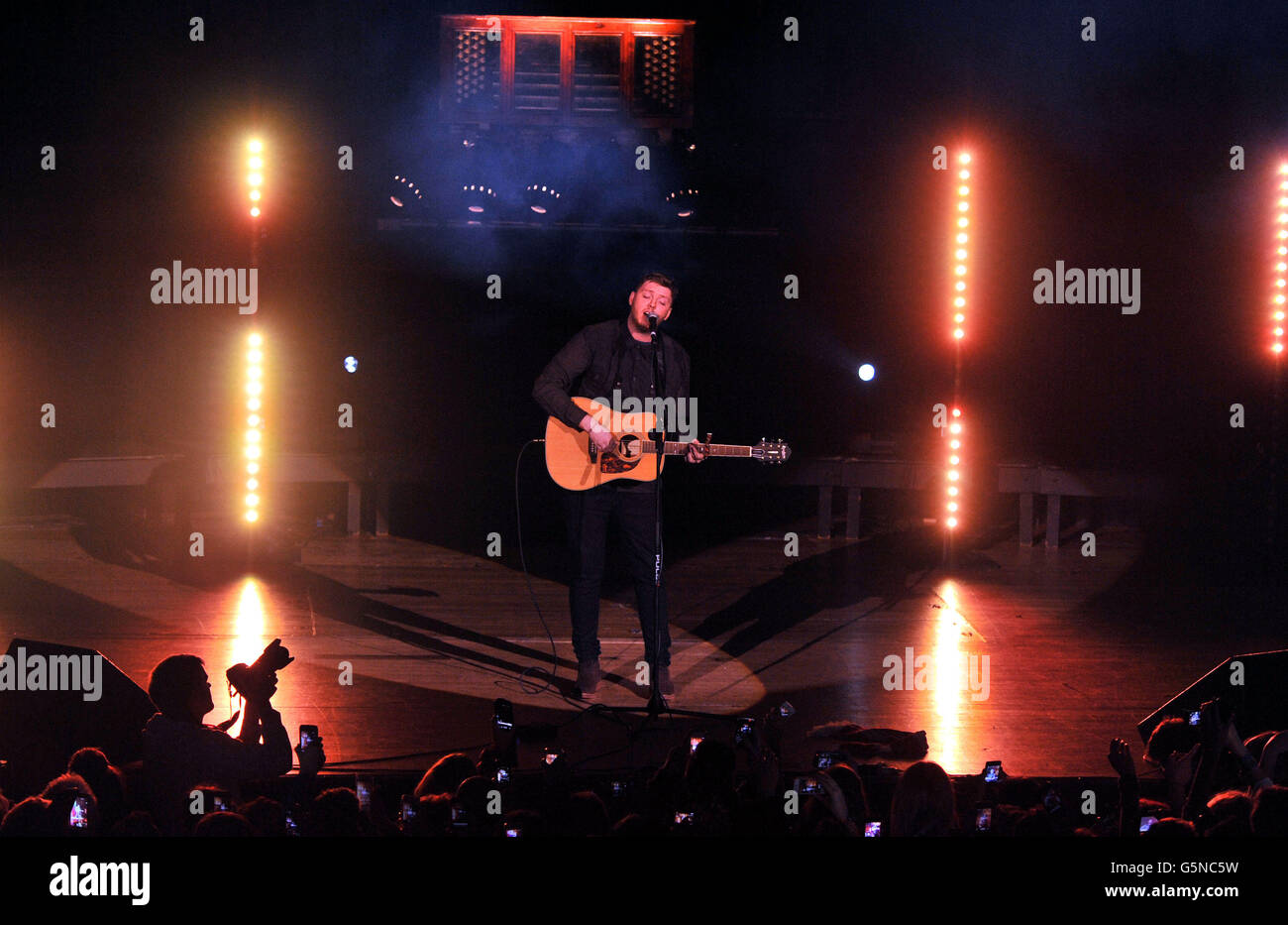 James Arthur performing at the Middlesbrough Town Hall as the X Factor ...