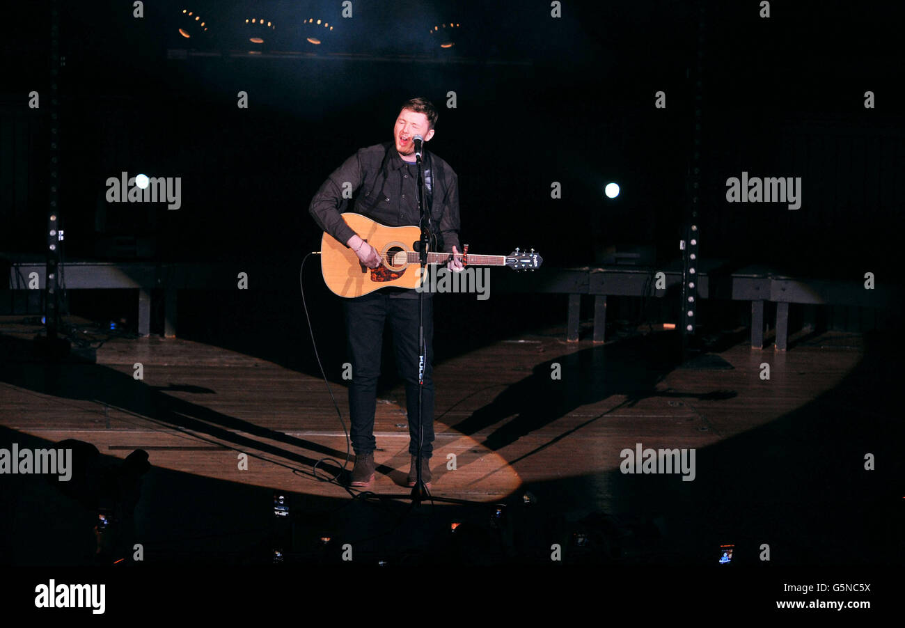 James Arthur performing at the Middlesbrough Town Hall as the X Factor ...