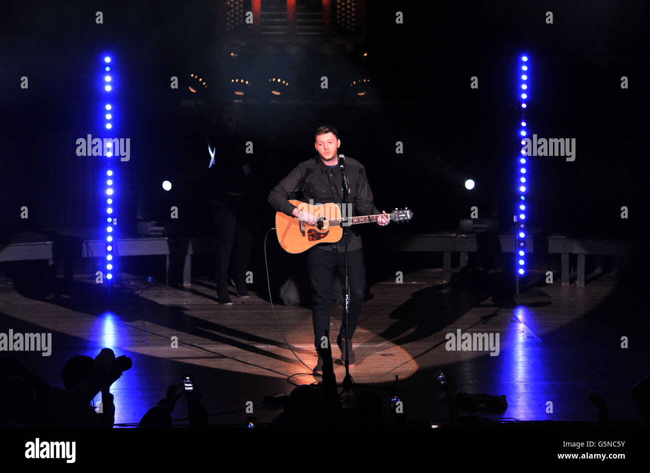 James Arthur performing at the Middlesbrough Town Hall as the X Factor ...