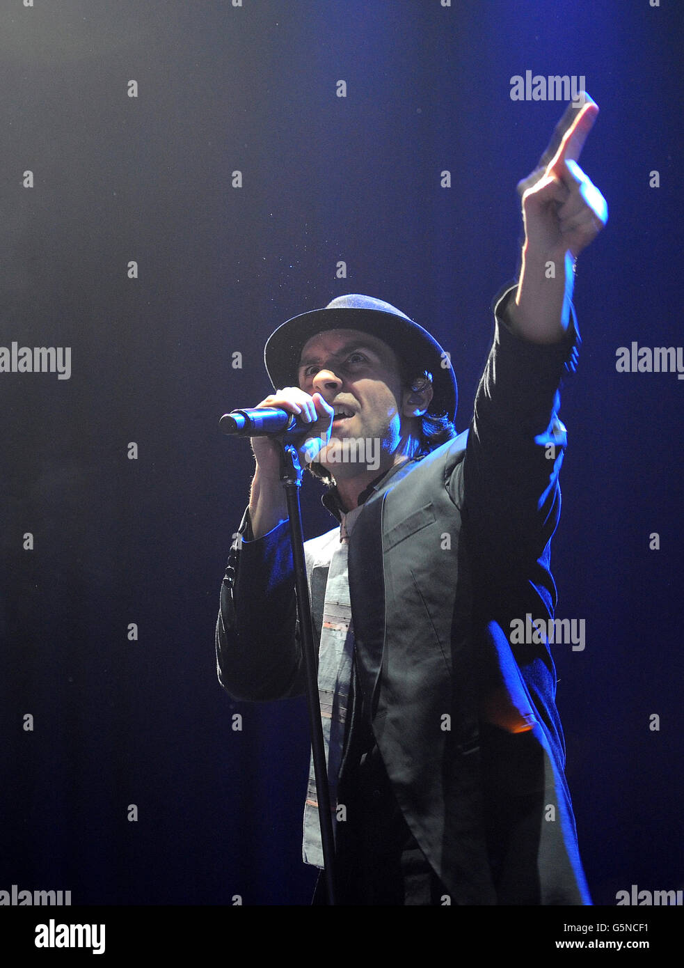 Paul Smith of Maximo Park performs at Xfm's Winter Wonderland at the O2 ...