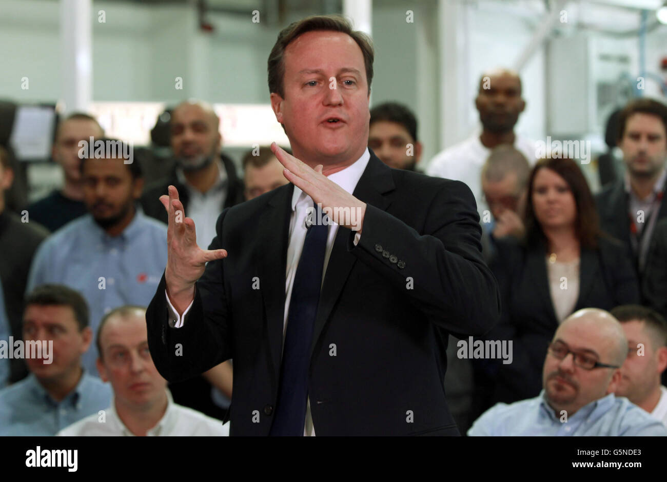 Prime Minister David Cameron takes part in 'PM Direct' question and ...