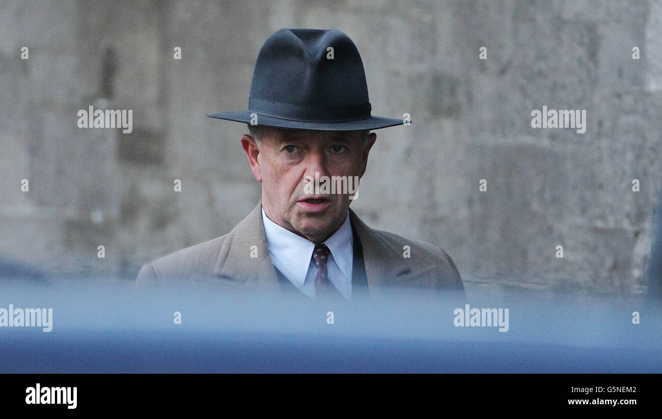 Actor Michael Kitchen during filming of ITV Drama Foyles war outside St ...