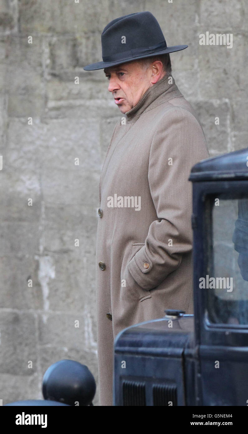 Actor Michael Kitchen during filming of ITV Drama Foyles war outside St ...
