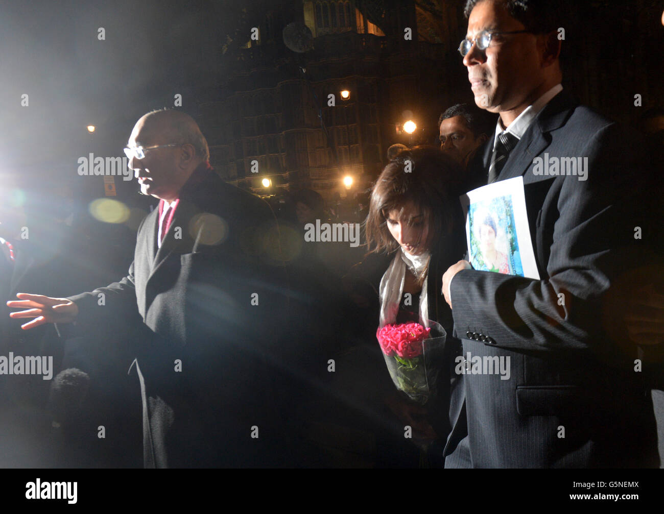 Benedict Barboza arrives at the Houses of Parliament in centrasl London ...