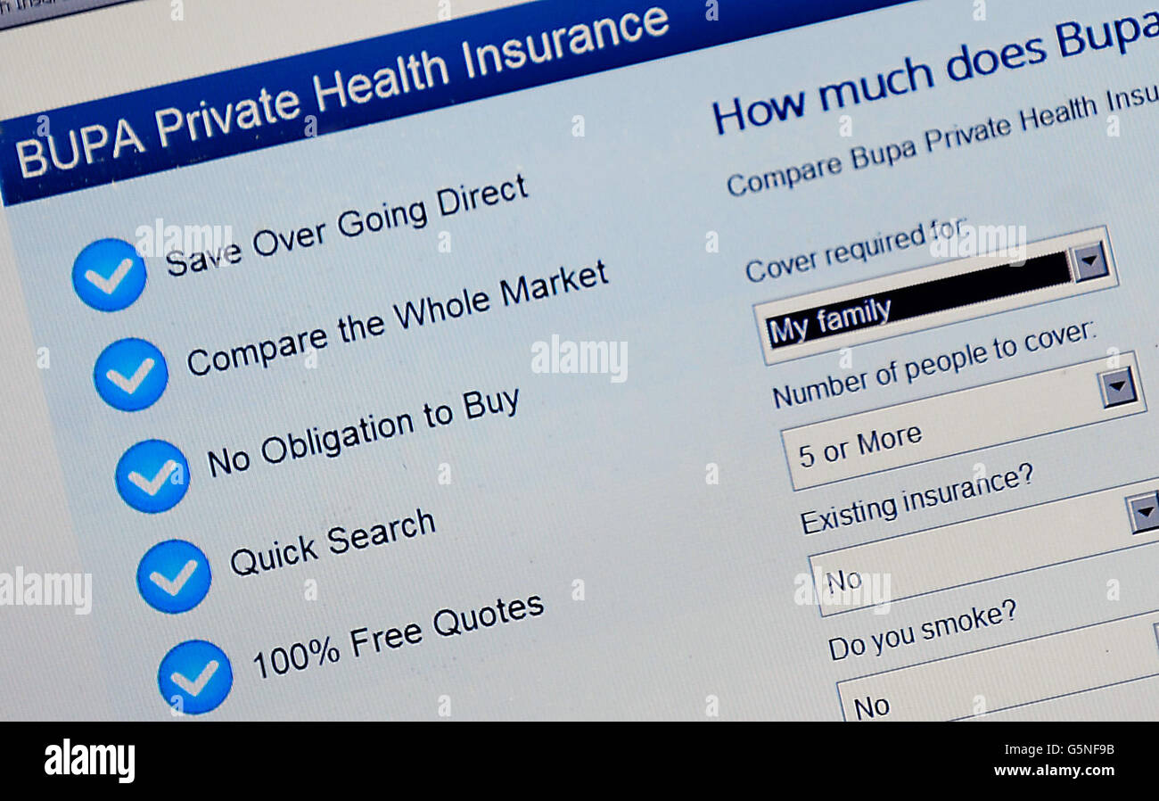 Bupa page hi-res stock photography and images - Alamy