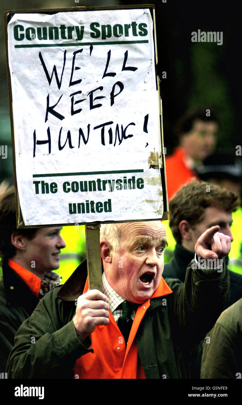 Protests against the hunting ban hi-res stock photography and images ...