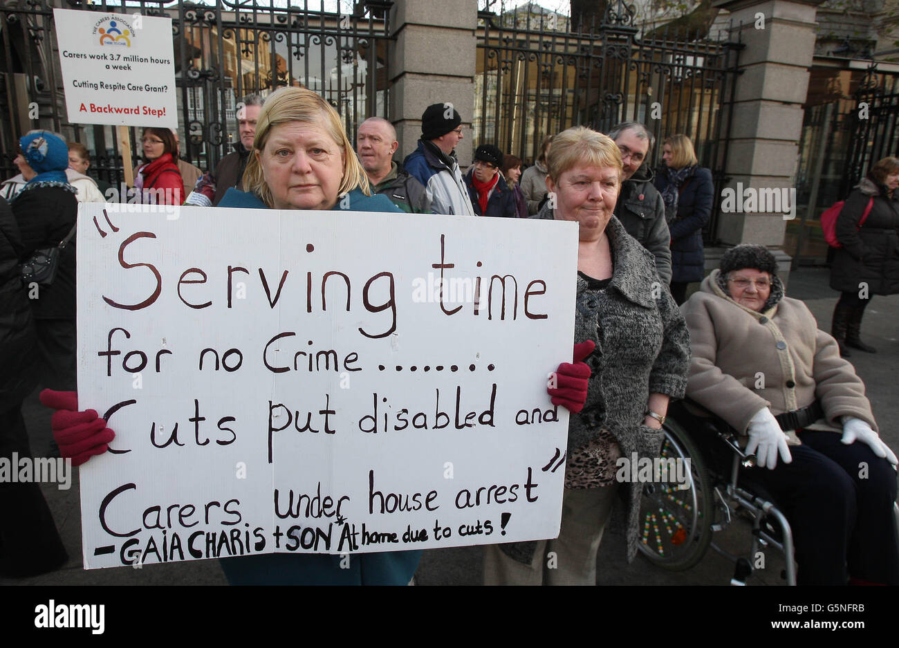 Carers from across Ireland picket Leinster House over the budget as ...