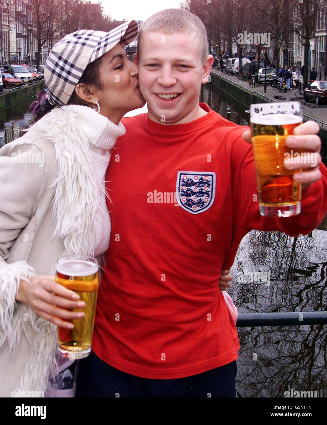 England fans Jordana Carr, 22, and her boyfriend, Danny Carr, 22, from ...