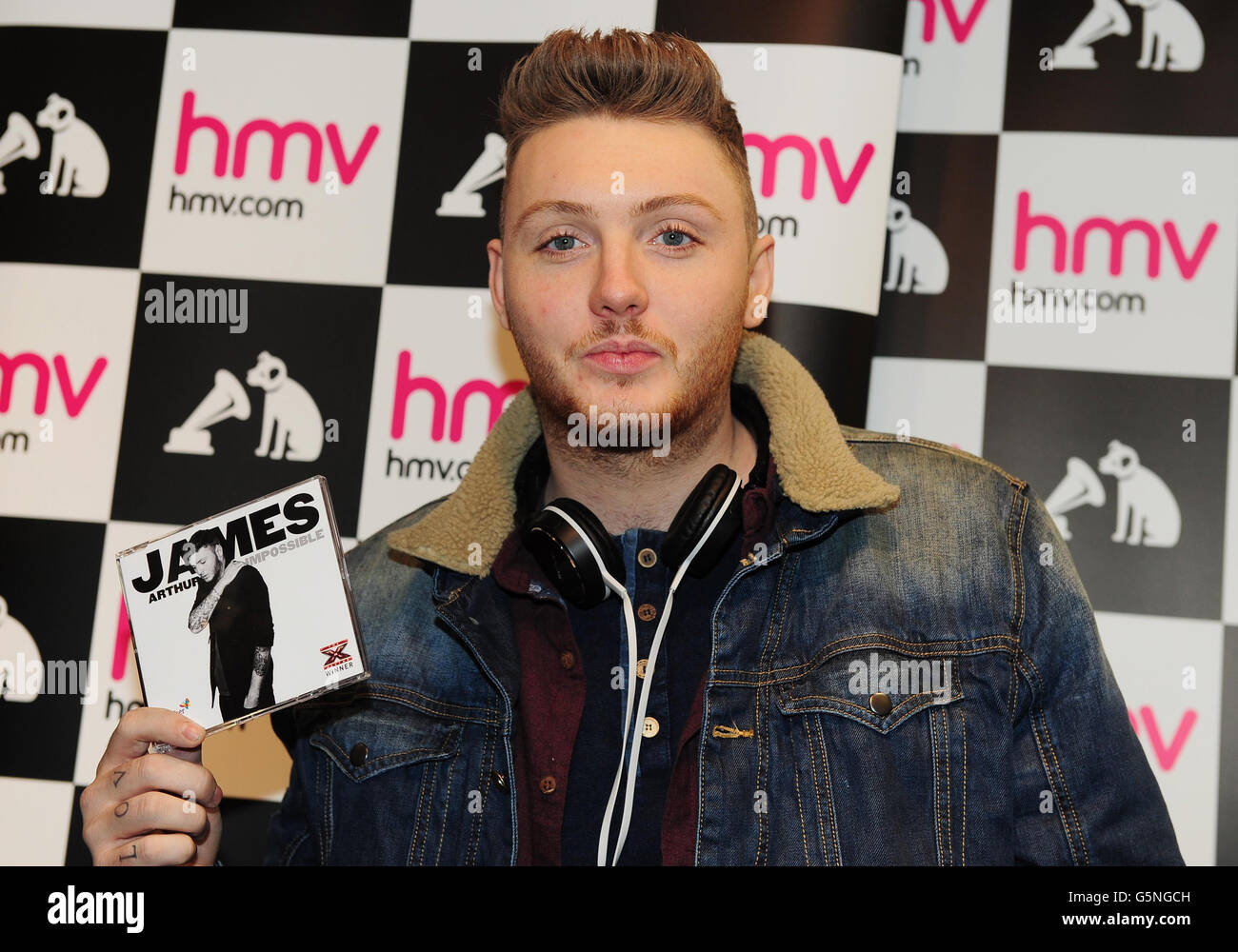 X Factor winner James Arthur arrives to sign copies of his new single ...