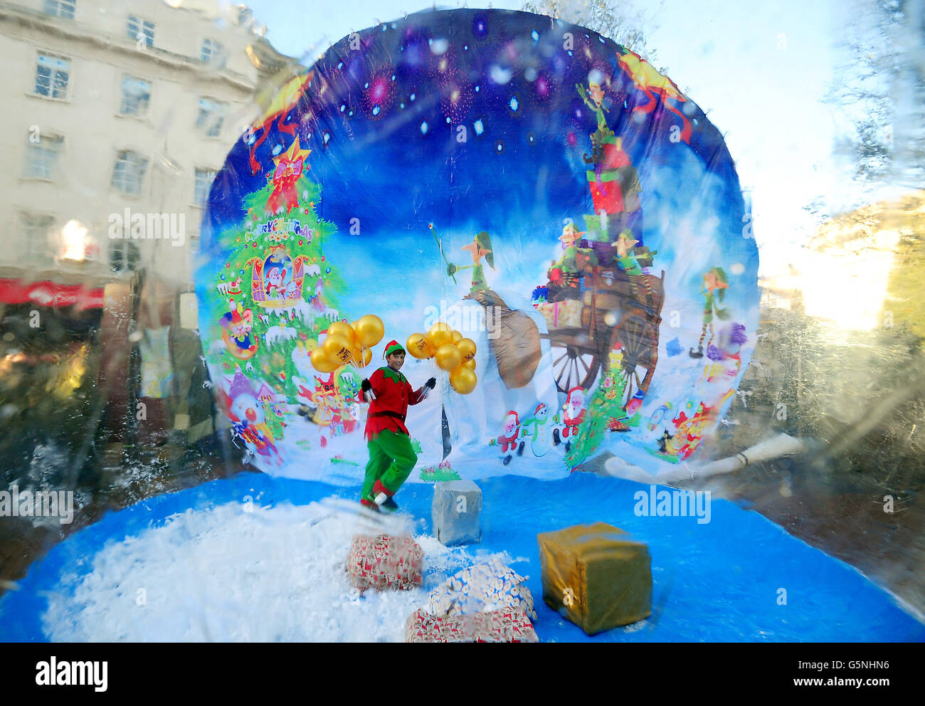 Finley Allan, aged 14, from Ashbourne, dressed as one of Santa's ...