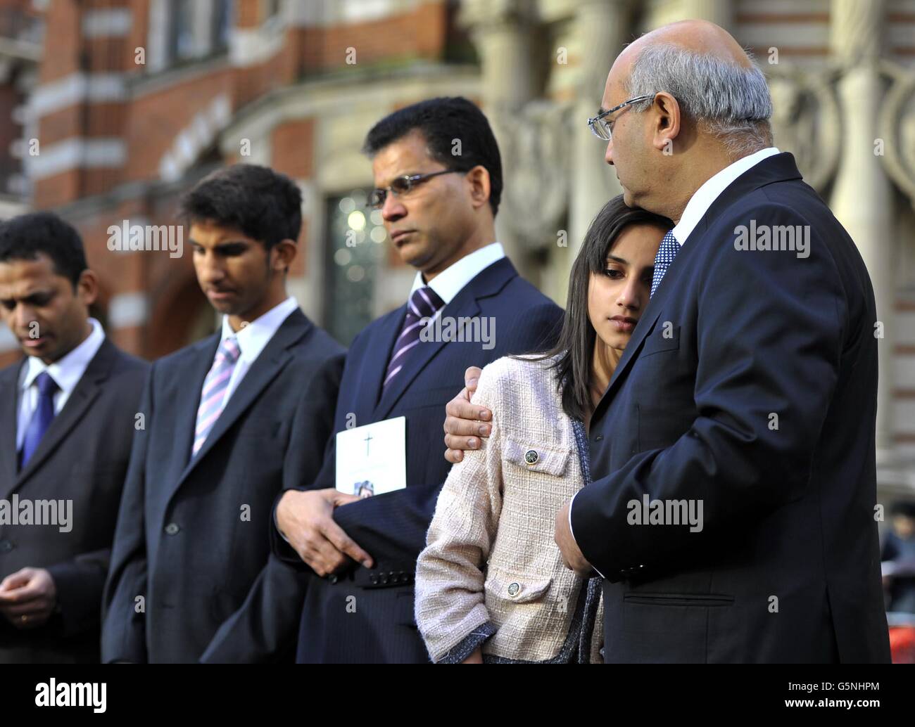 Benedict Barboza outside Westminster Cathedral in central London with ...