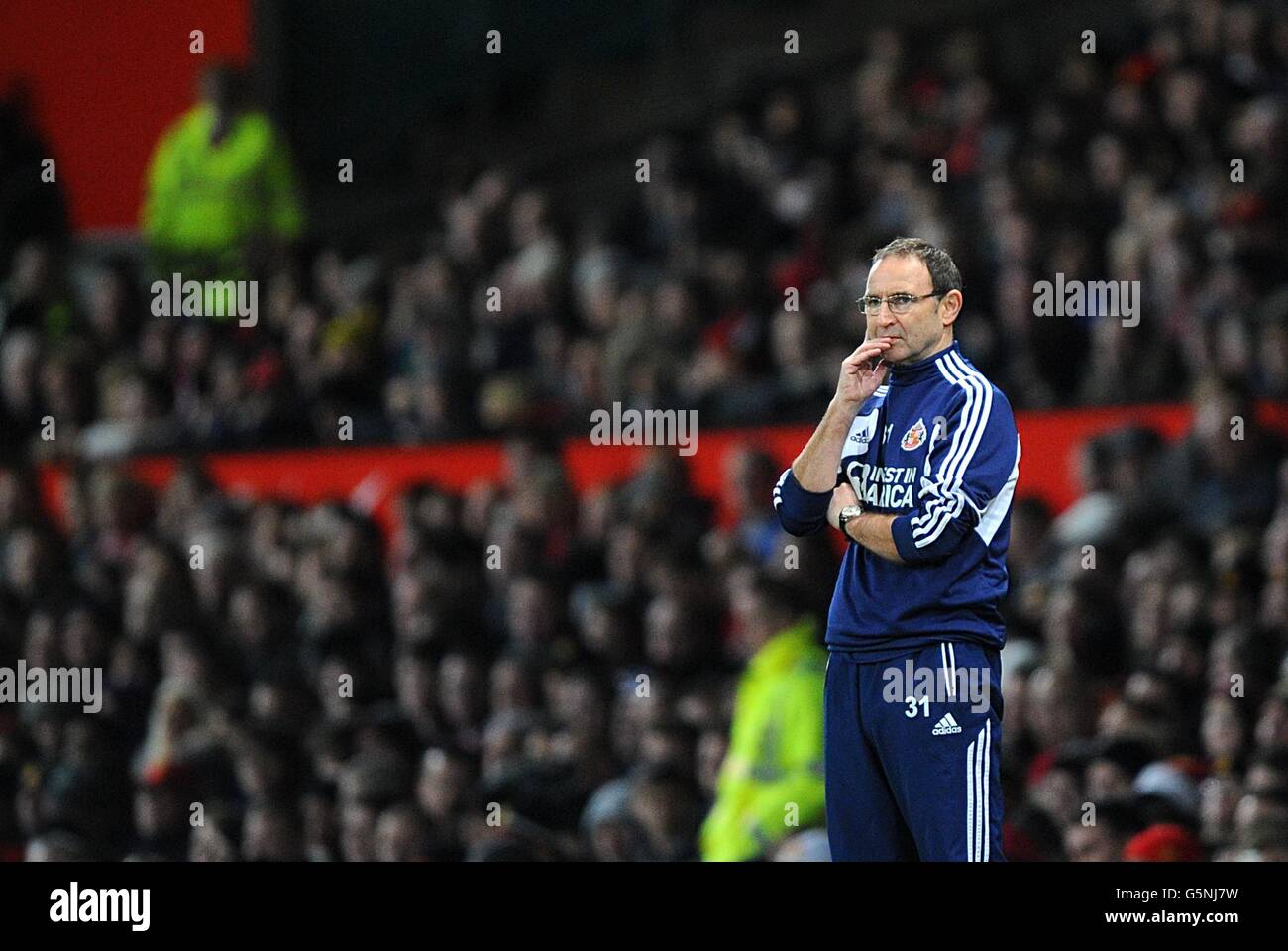 Sunderland manager martin oneill watches on the touchline hi-res stock ...
