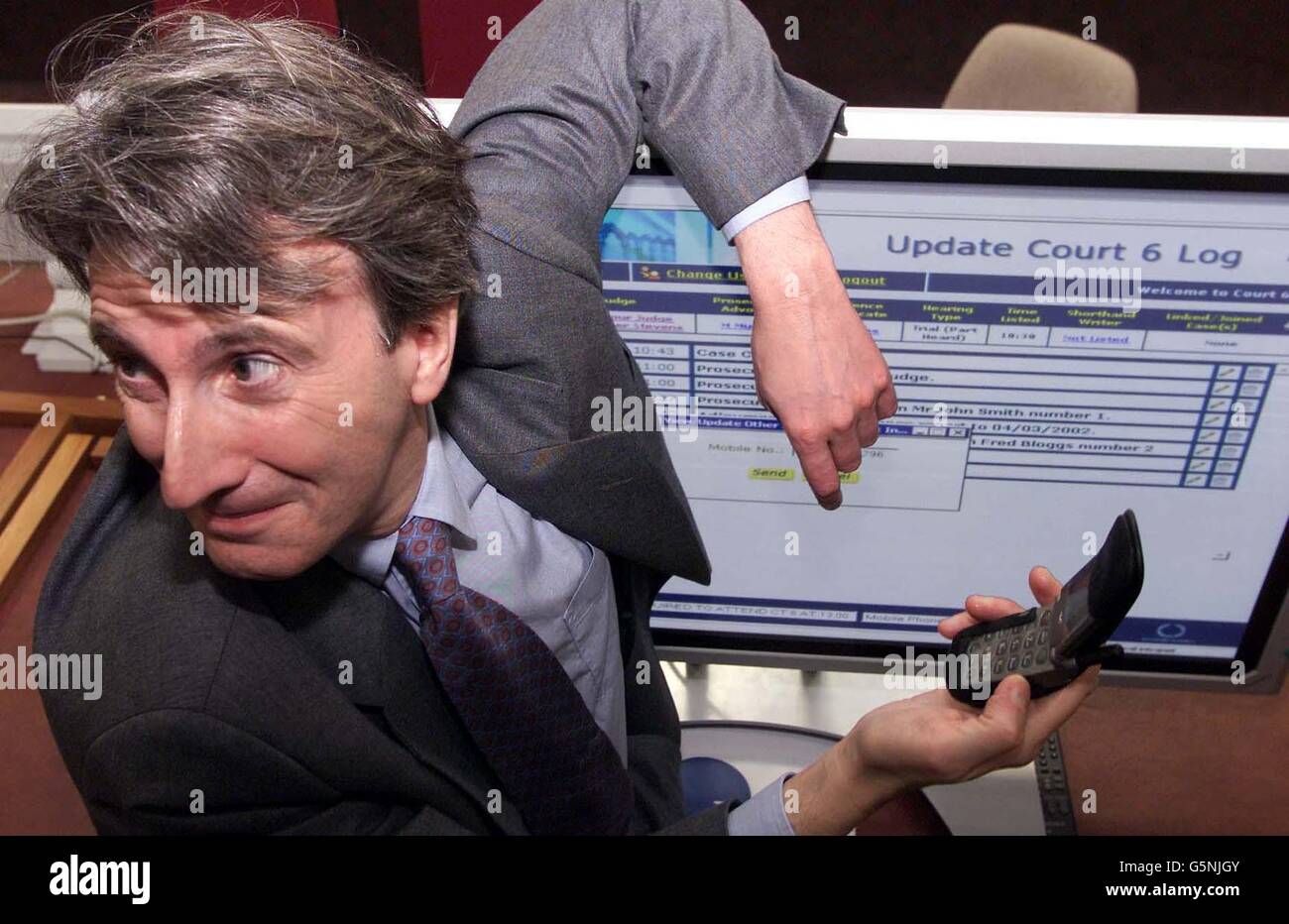 Text Messaging in Court Launch Stock Photo - Alamy