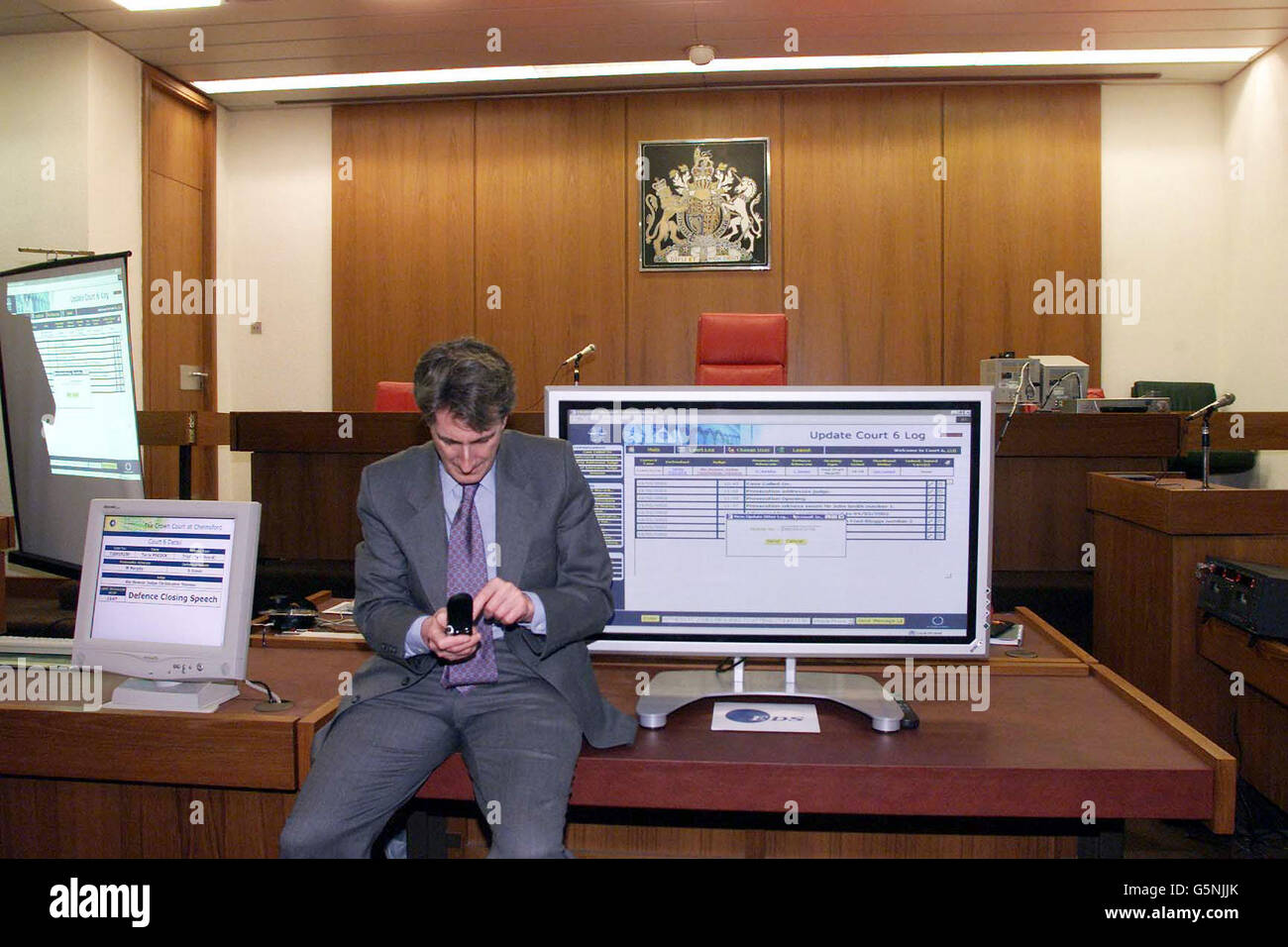 Text Messaging in Court Launch Stock Photo - Alamy