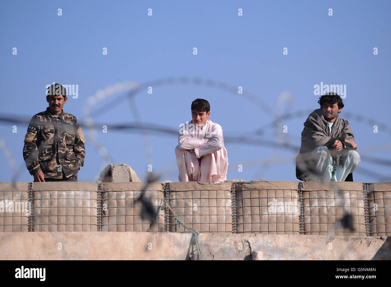 Members of the afghan national army ana at fob shawqat hi-res stock ...