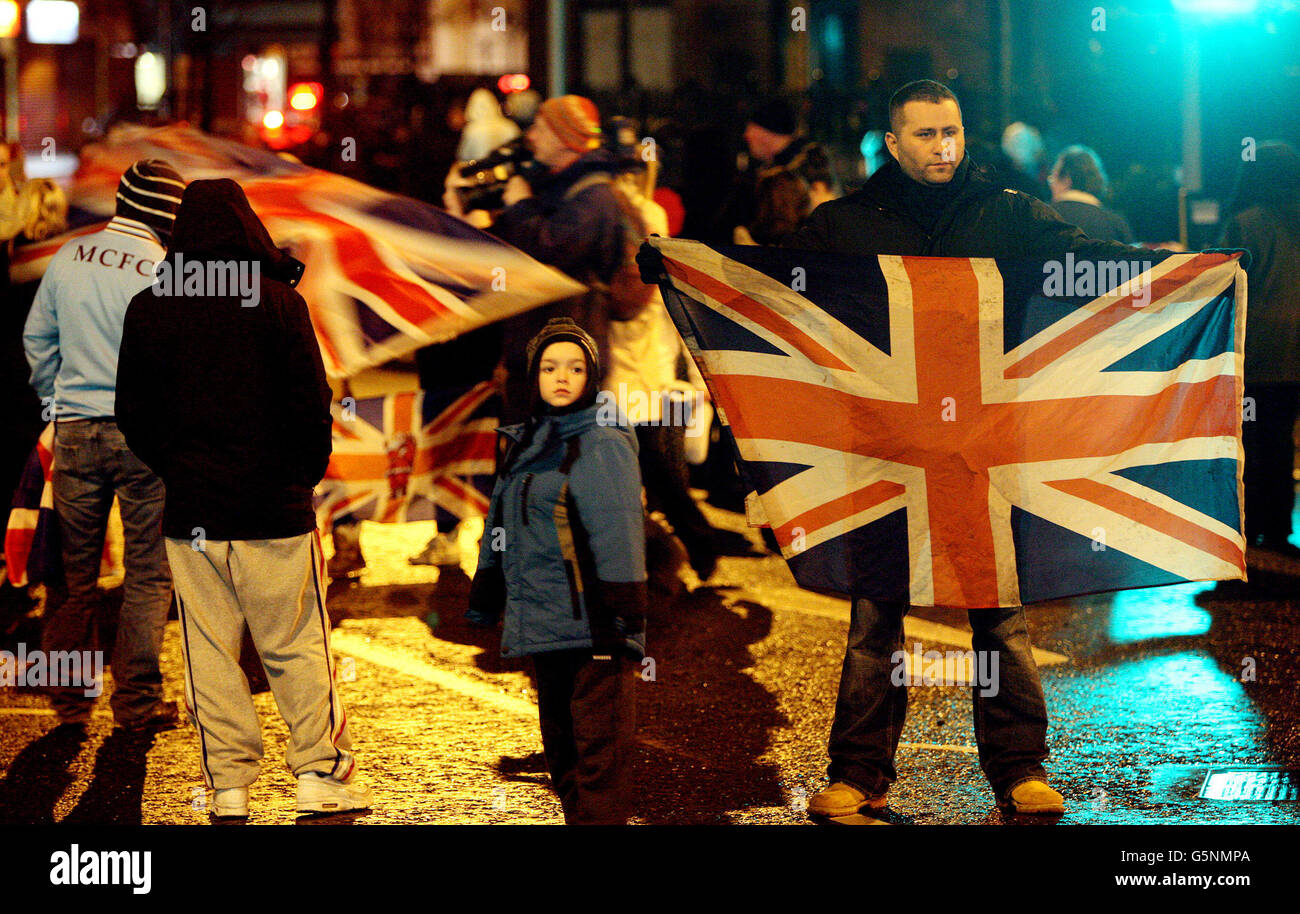 Union Flag protests Stock Photo - Alamy