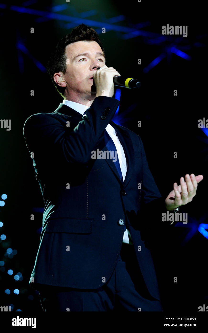 Rick Astley performs during the Hit Factory Live Christmas Cracker ...