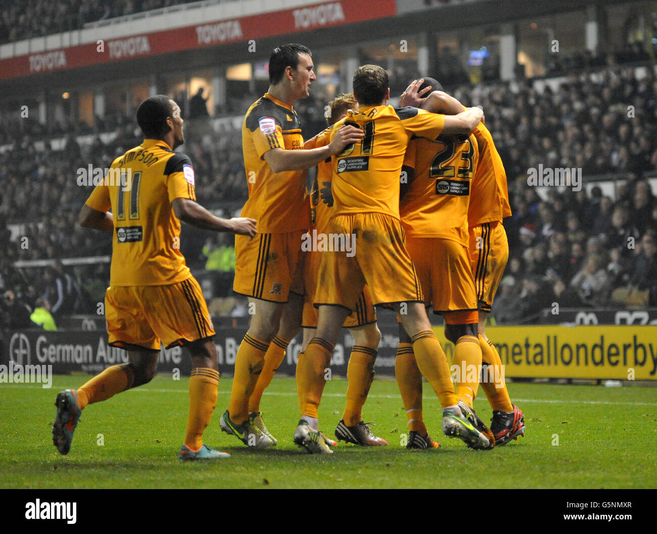 Soccer football league championship derby county hull city pride park ...