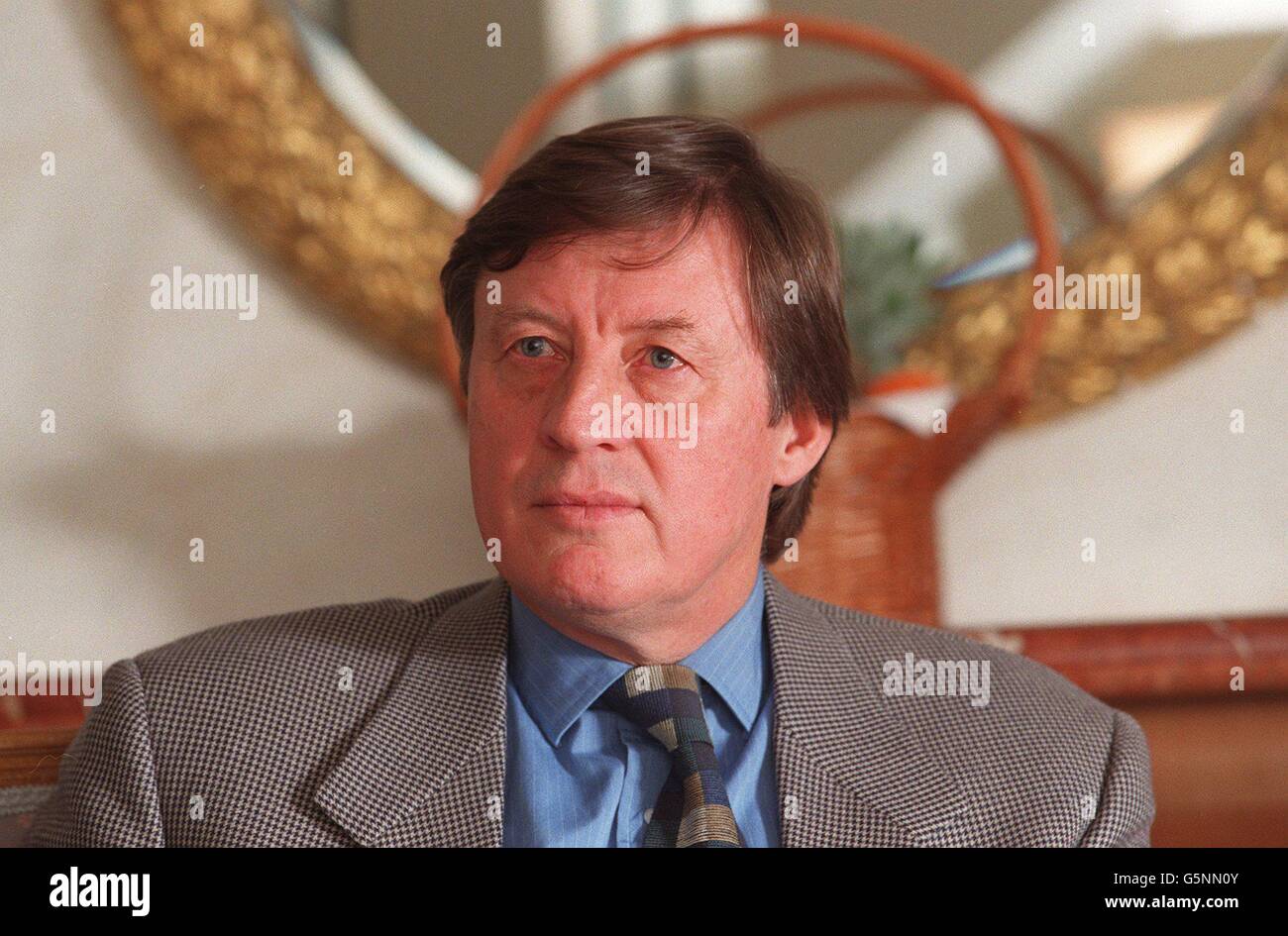 Uefa interview lennart johansson gerhard aigner hi-res stock ...