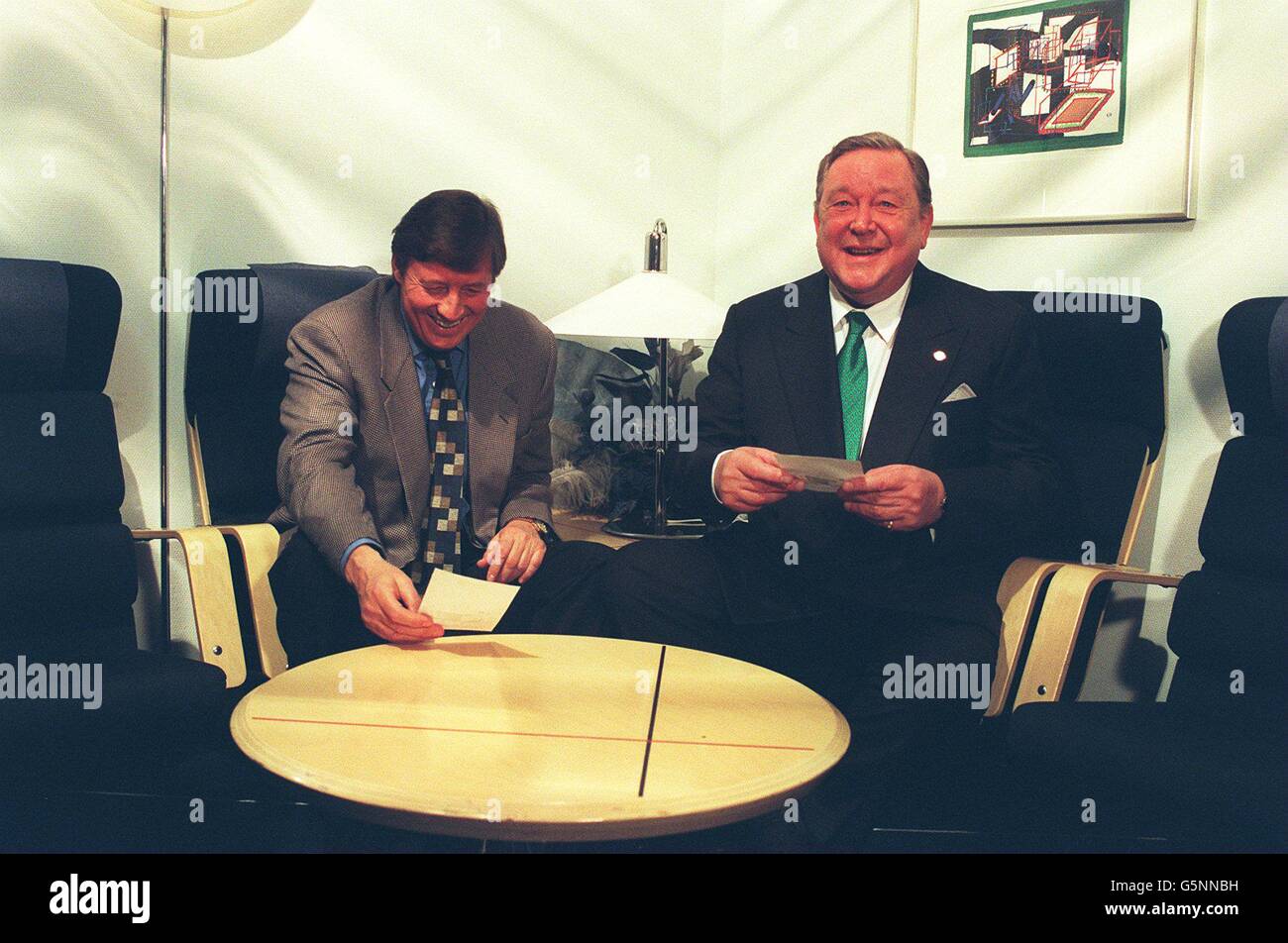 UEFA INTERVIEW LENNART JOHANSSON AND GERHARD AIGNER Soccer Stock Photo ...