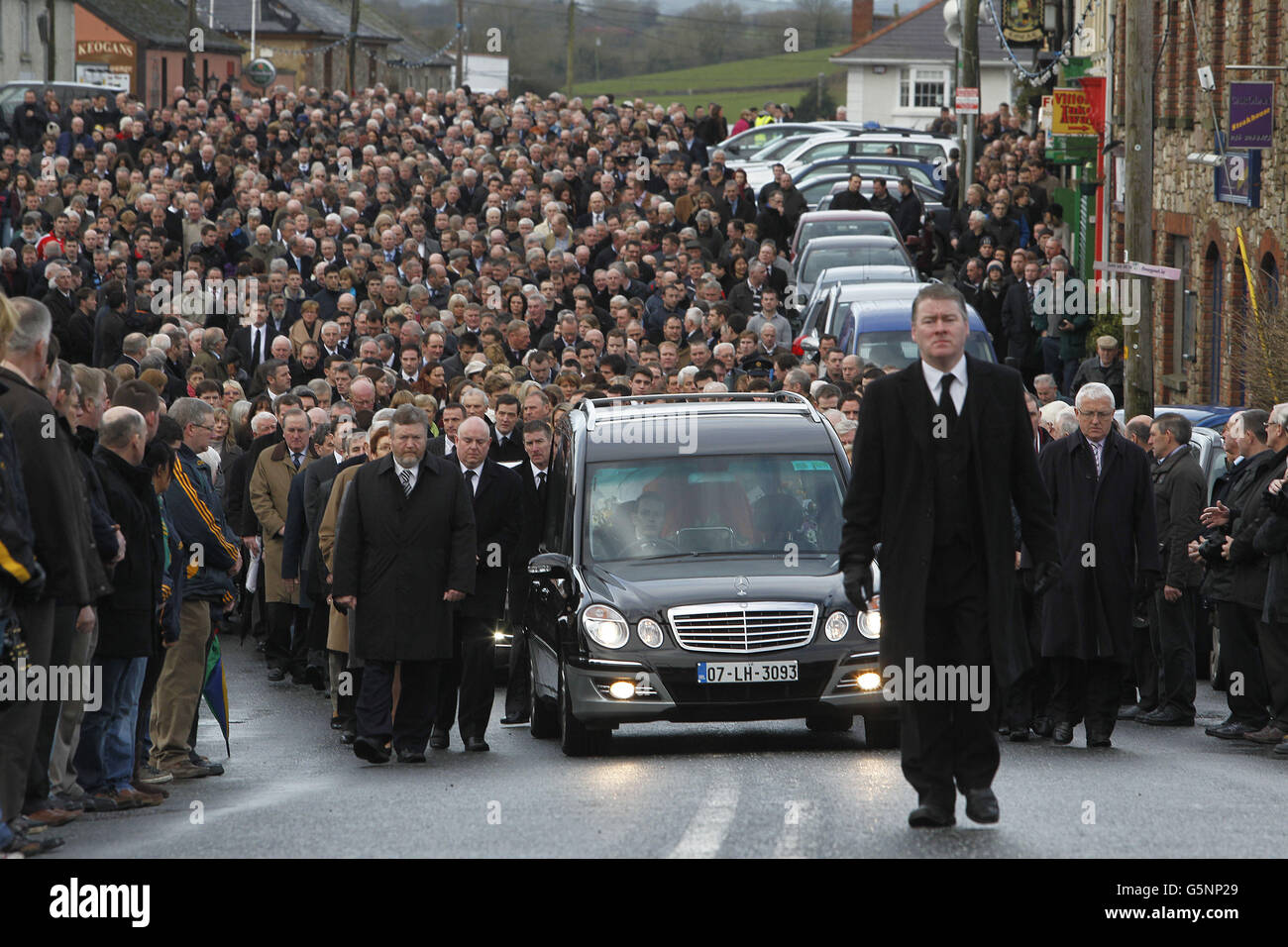 A general view of the funeral of Junior minister Shane McEntee in ...