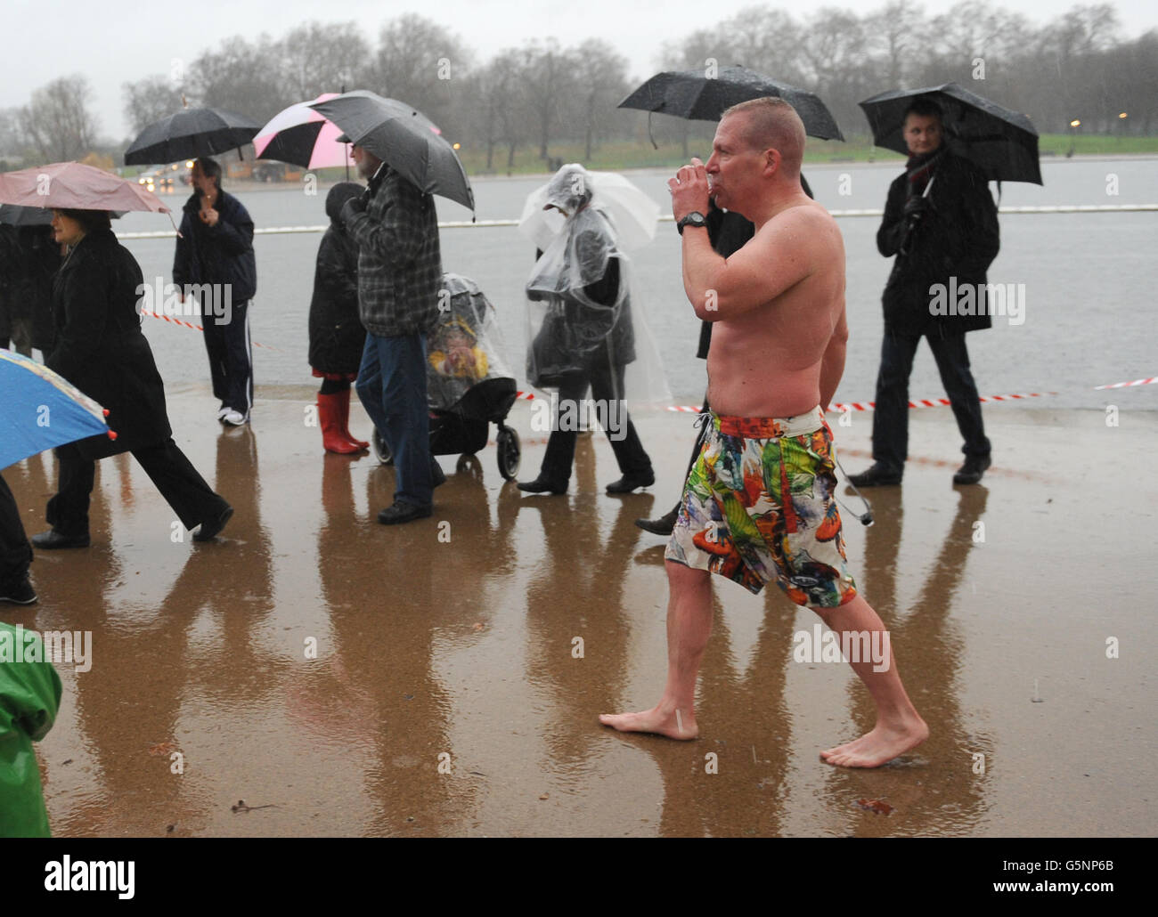 Members of the Peter Pan club return to the club house following the ...