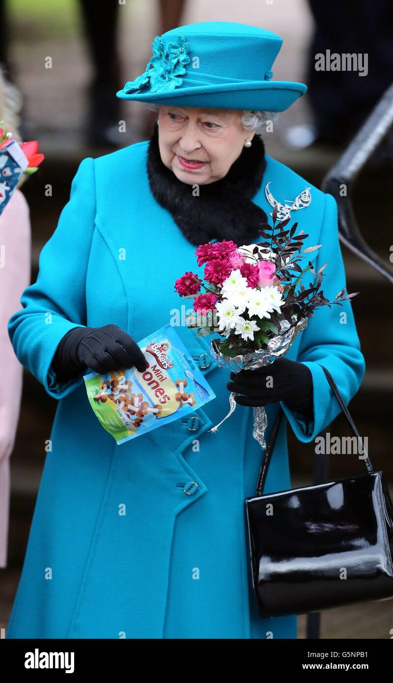 Royal attends Christmas Day church service Stock Photo - Alamy