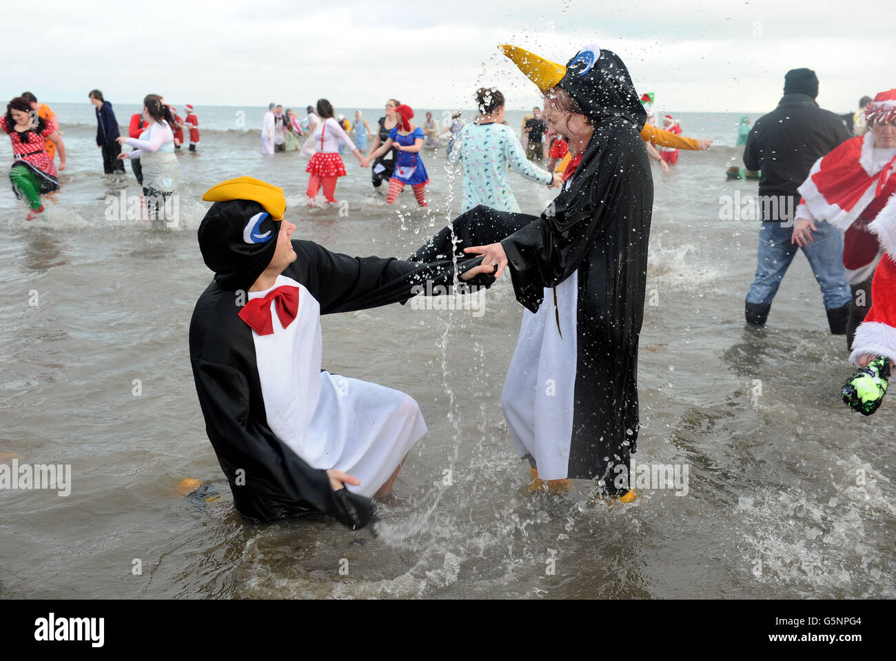Seaburn Boxing Day Dip Stock Photo - Alamy