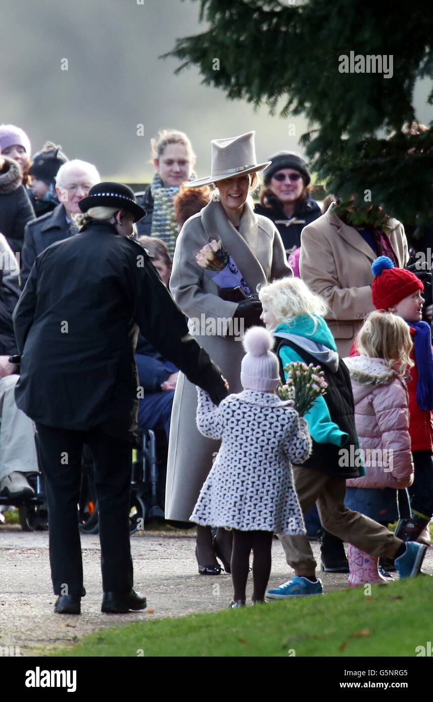 Royal attend church service Stock Photo - Alamy
