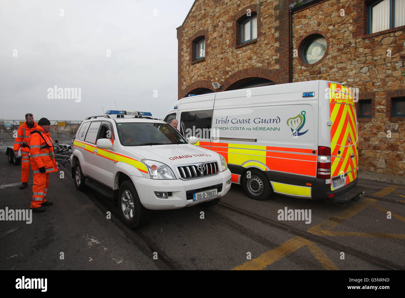 Irish Coast Guard vehicles seen during a joint training exercise with ...