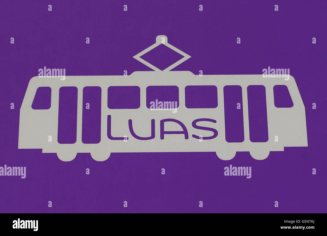 A general view of a Luas Tram logo in Sandyford, Dublin, as almost 30 ...