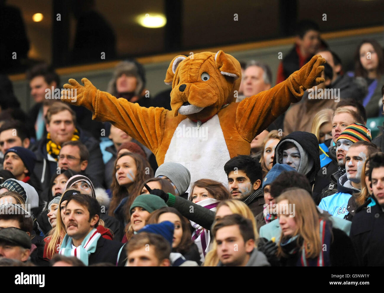 A mascot in the stands during the Oxford Cambridge Varsity match at ...
