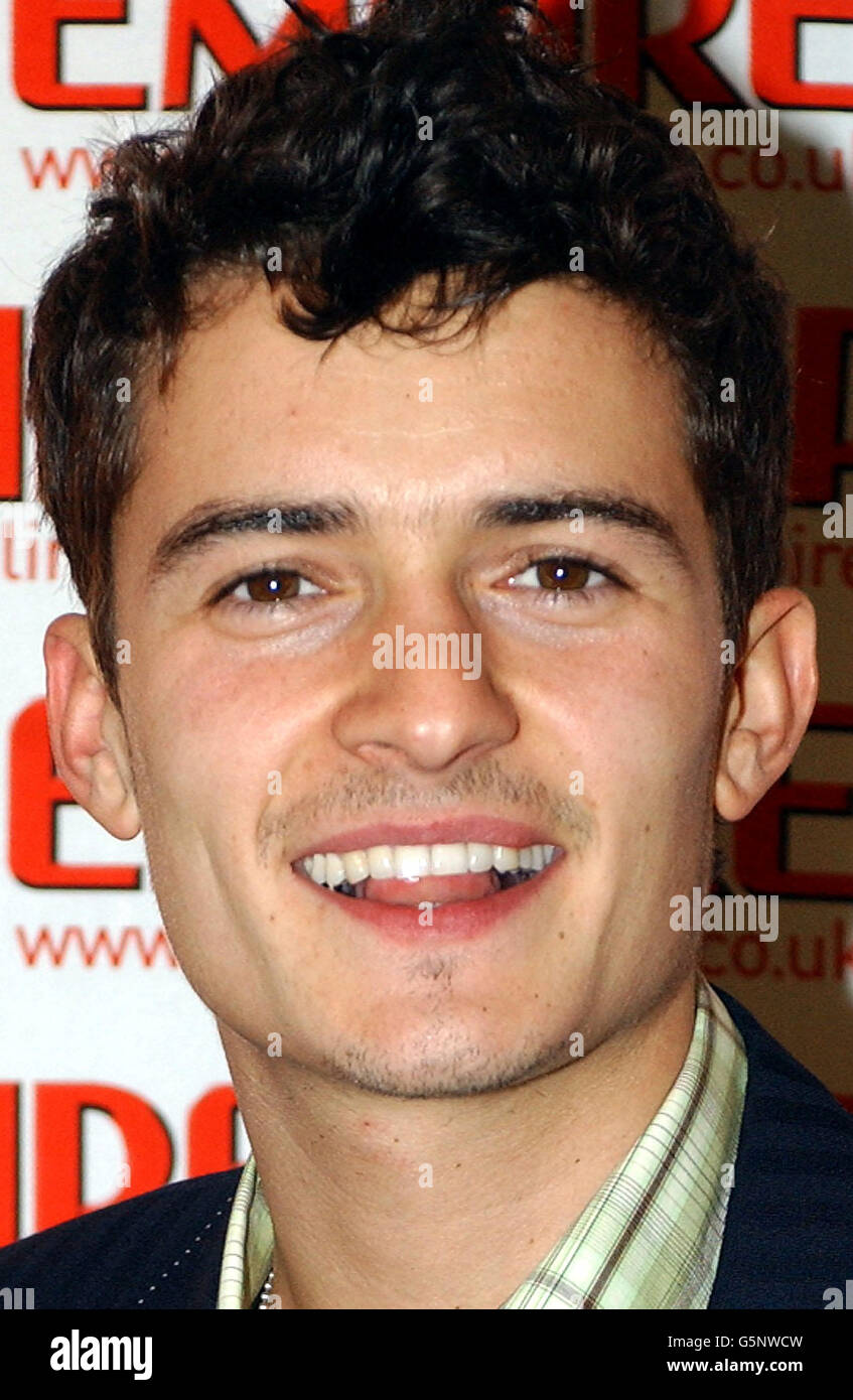 Actor Orlando Bloom at the Empire Film Awards at the Dorchester Hotel ...