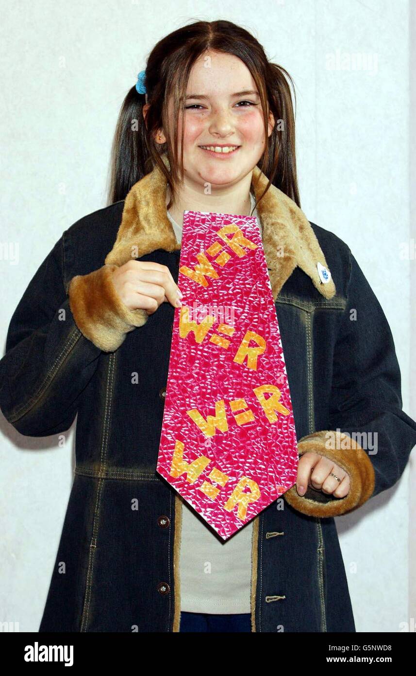 11-year-old Amber Storm Clark, from Newark in Nottinghamshire, with her ...