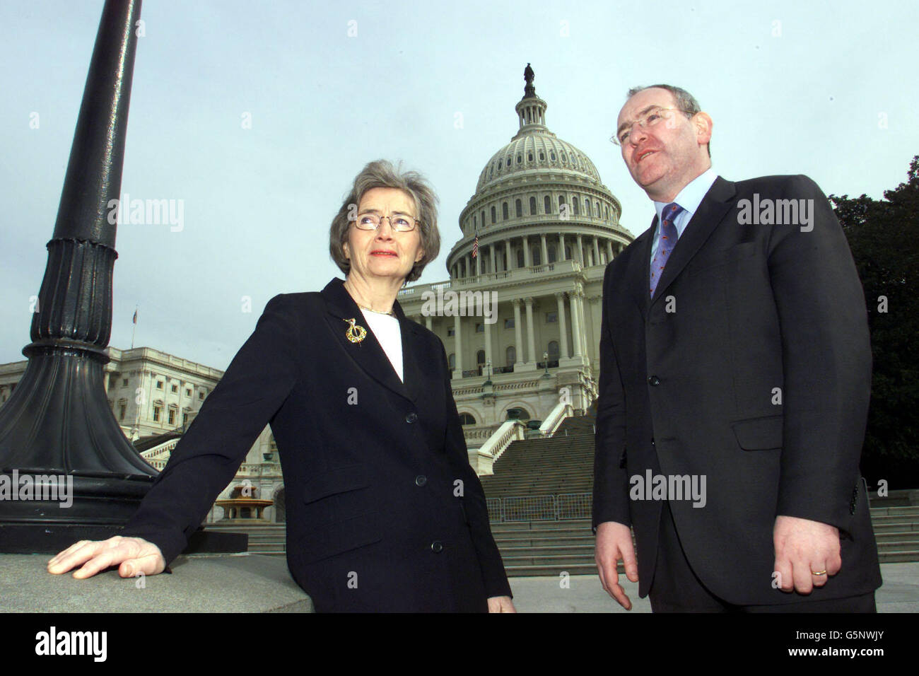 SDLP deputy leader Brid Rodgers and SDLP leader Mark Durkan arrive on ...