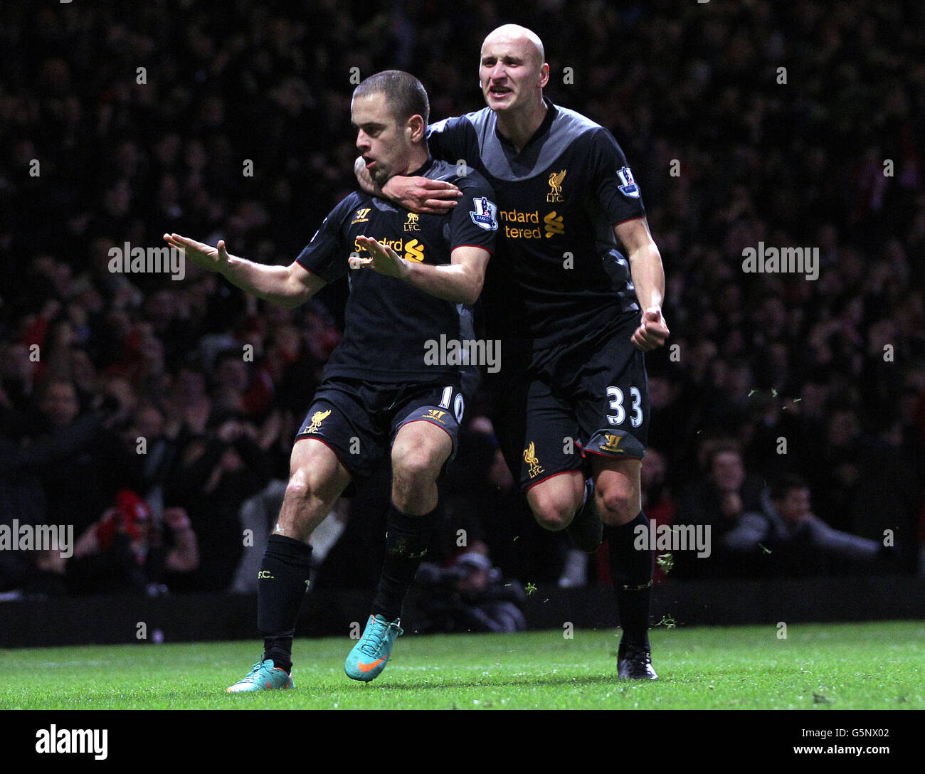 Liverpool's Joe Cole does not celebrates his goal (his sides second ...