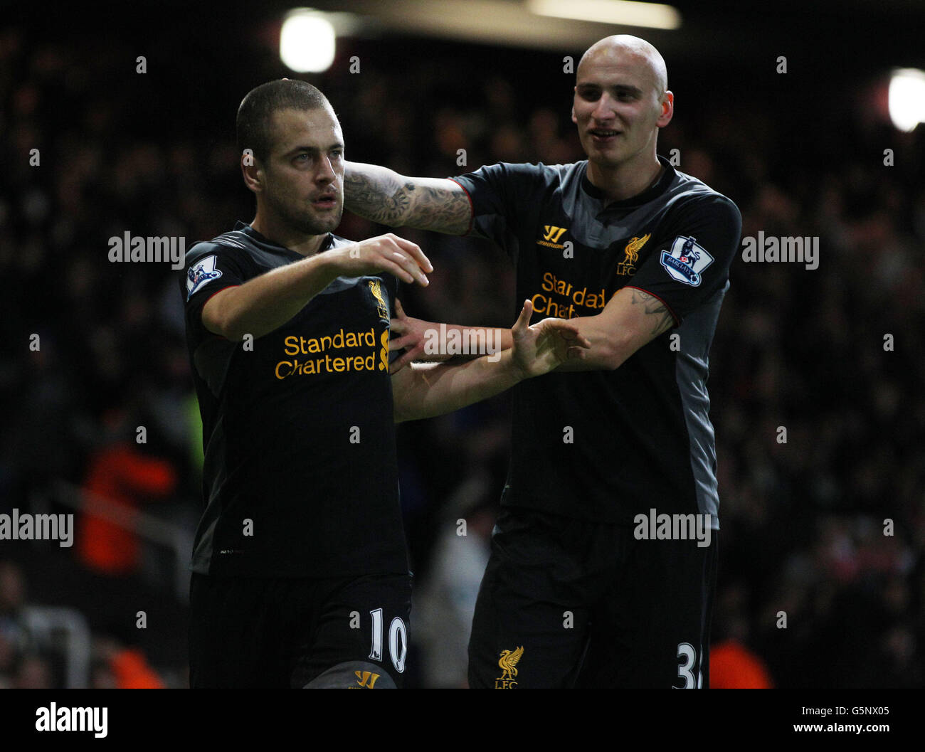 Liverpool's Joe Cole does not celebrates his goal (his sides second ...