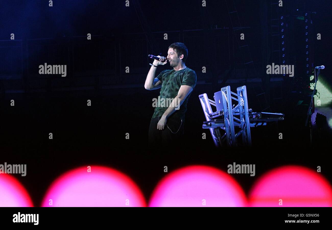Example on stage during the 2012 Capital FM Jingle Bell Ball at the O2 ...