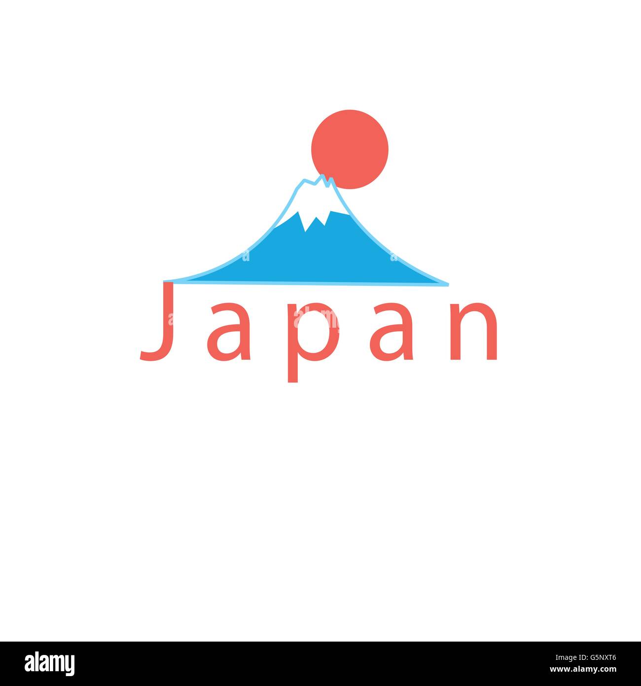 Beautiful vector illustration of icon mountain in Japan mount Fuji ...