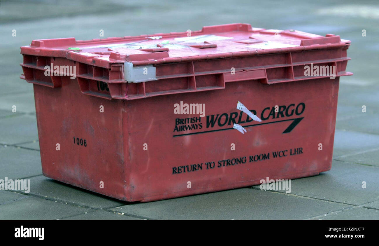 Heathrow Robbery box Stock Photo - Alamy