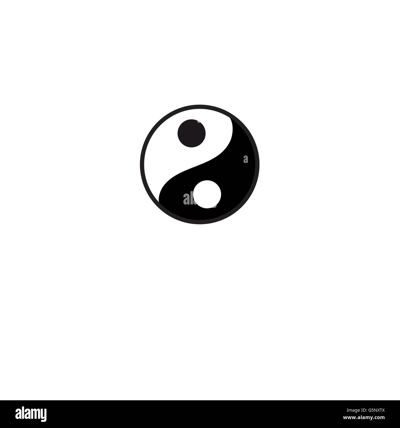 Beautiful Vector Illustration Of Icon Of Yin And Yang Male And Female