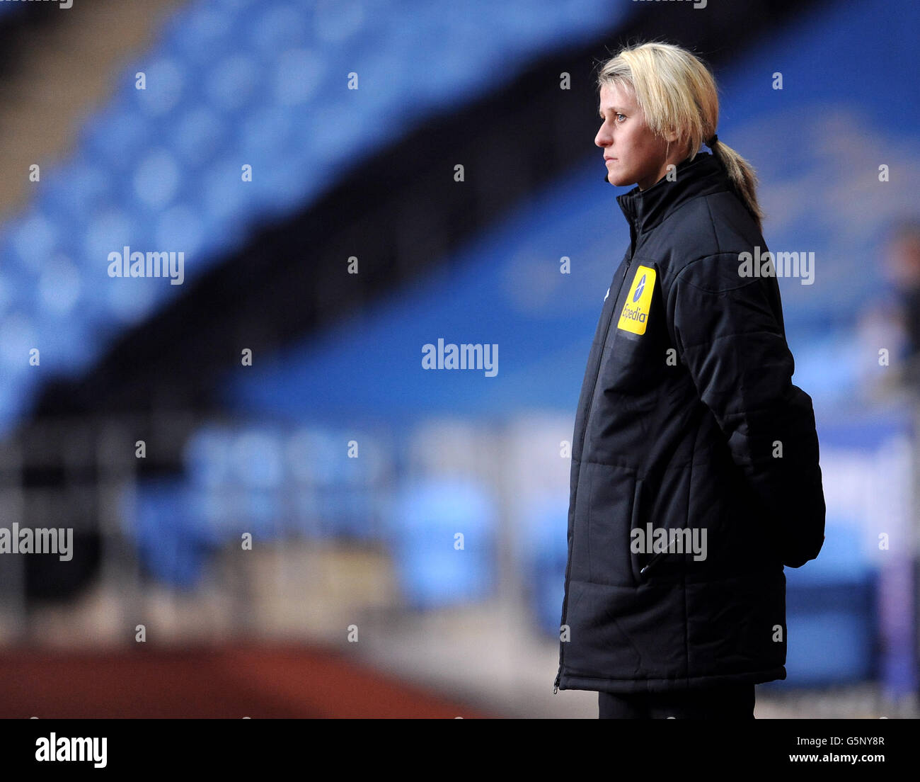 Female soccer assistant referee hi-res stock photography and images - Alamy