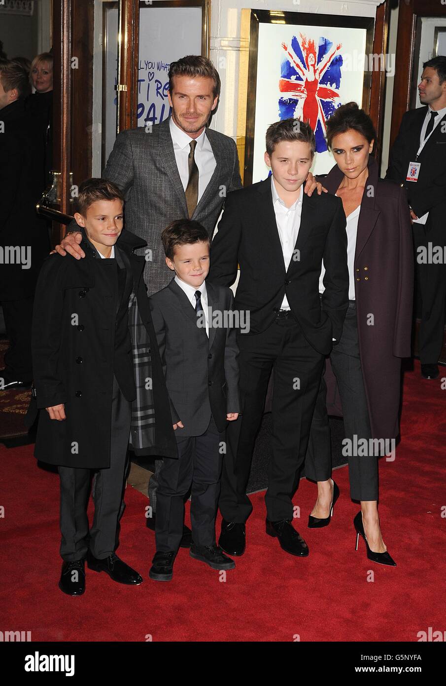 David and Victoria Beckham with their children (L-R) Romeo, Cruz and ...
